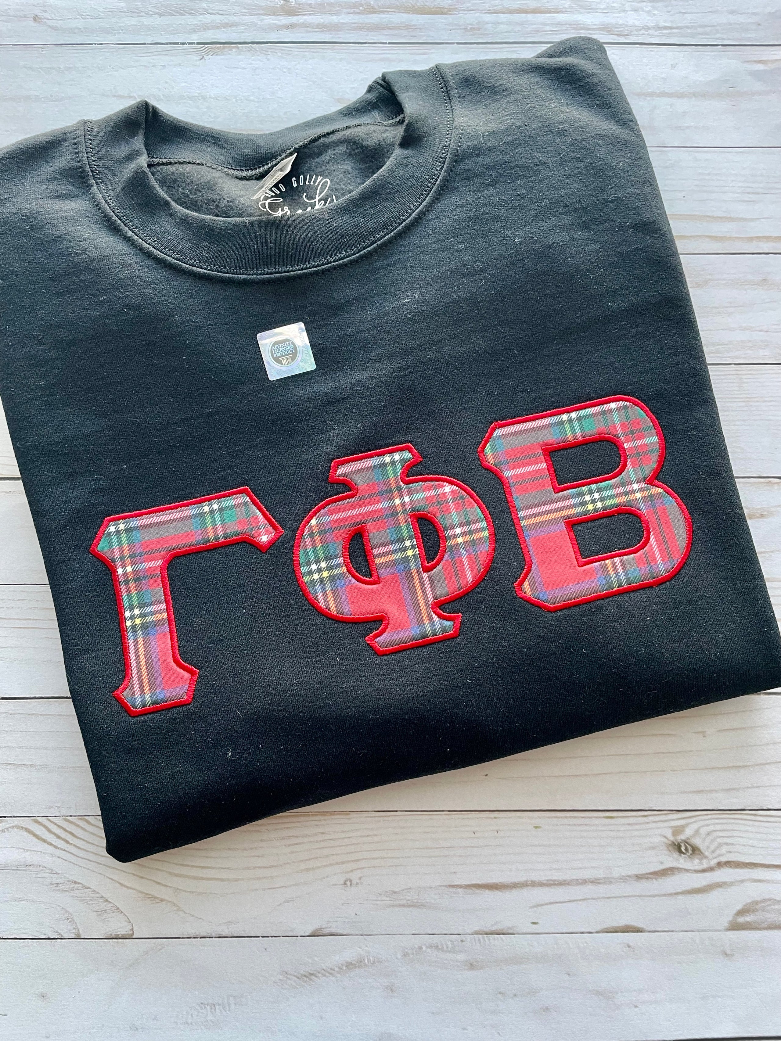 Royal Stewart Greek Embroidered Letters | Good Golly Greek, LLC